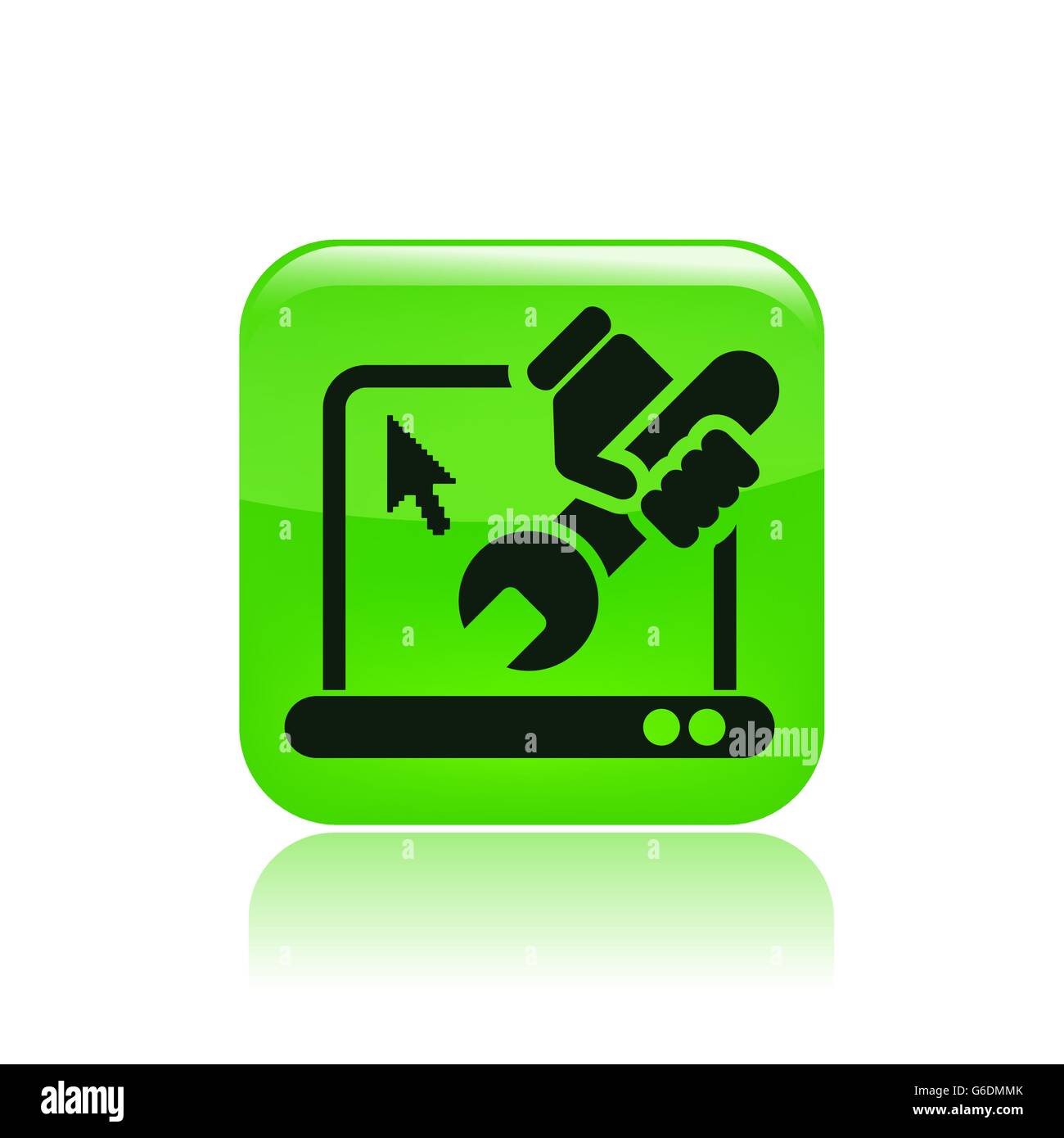 Vector illustration of single isolated computer repairer icon Stock ...