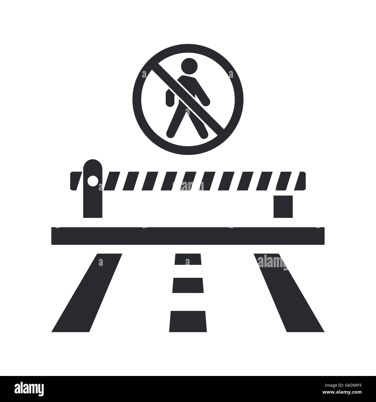 Vector illustration of single isolated barrier icon Stock Vector Image ...