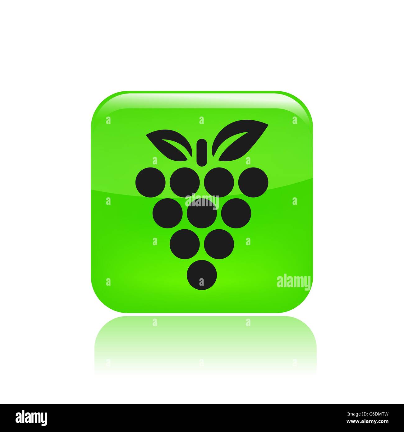 Vector illustration of single isolated fruit grape icon Stock Vector ...
