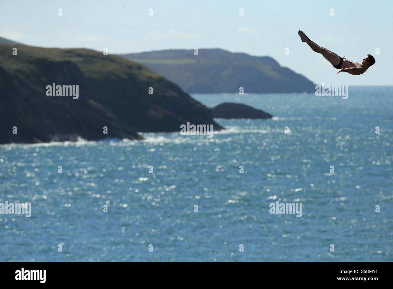 USA's Andy Jones during day two of the Red Bull Cliff Diving World ...