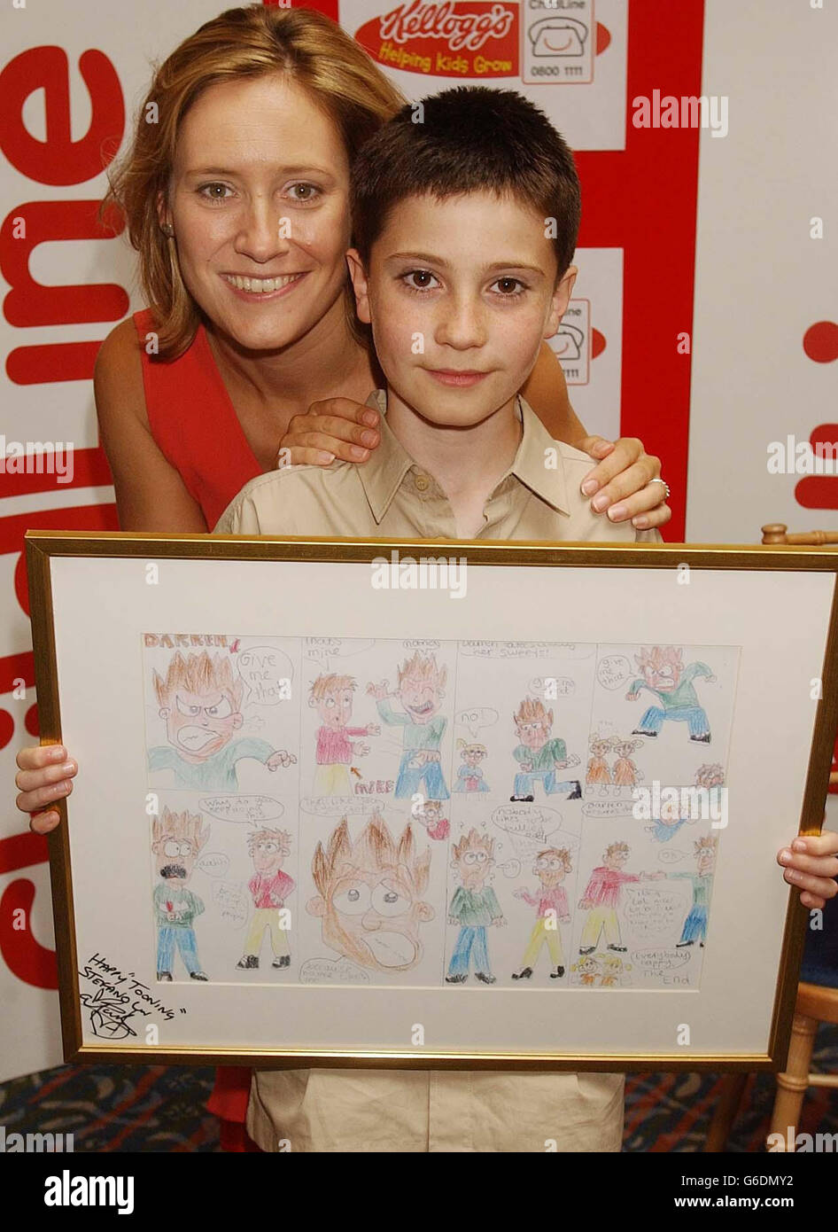 Stefano Facchini, 11, from Kilmarnock, Ayrshire, with BBC TV news ...