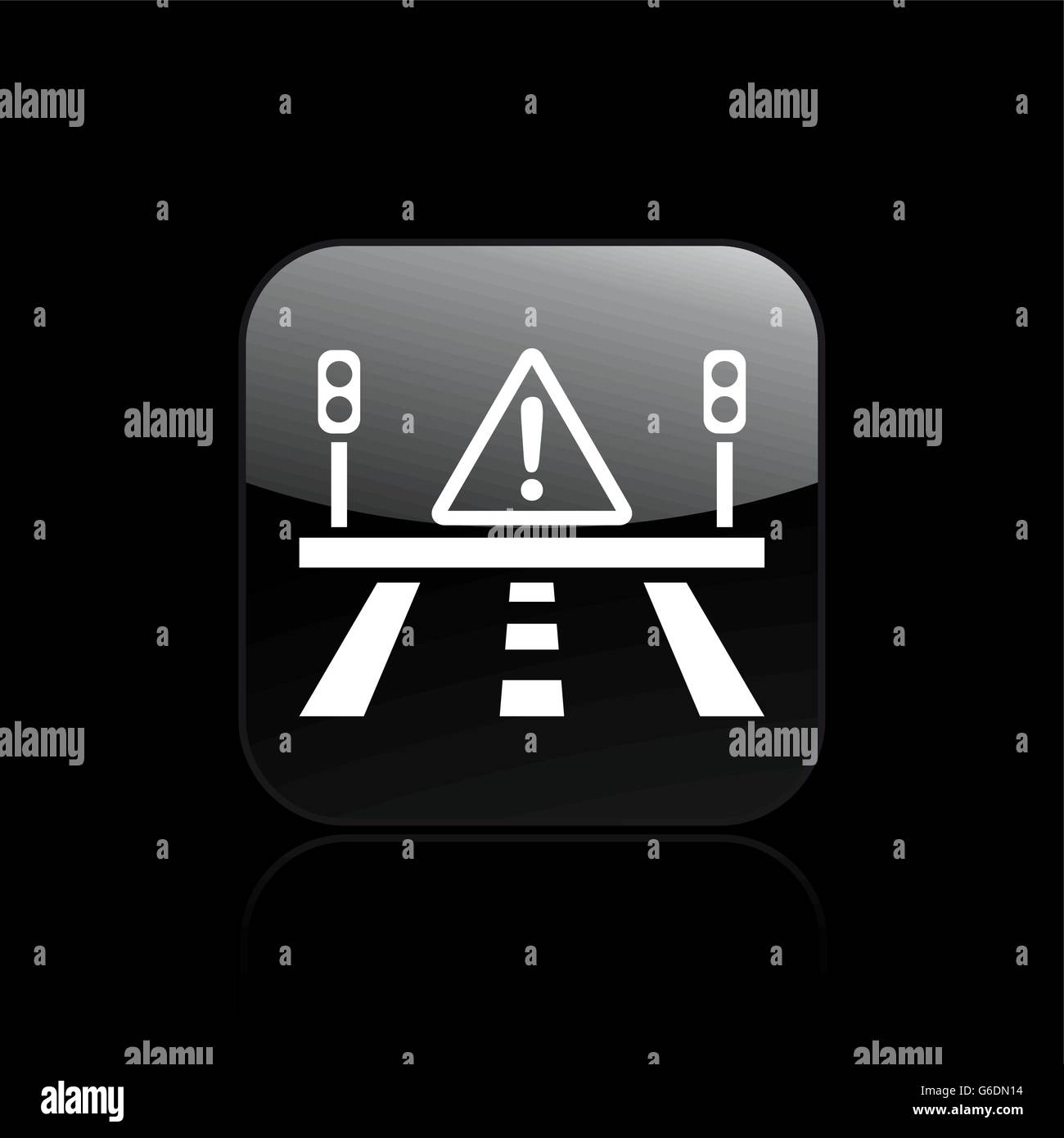 Vector illustration of single isolated danger road icon Stock Vector ...