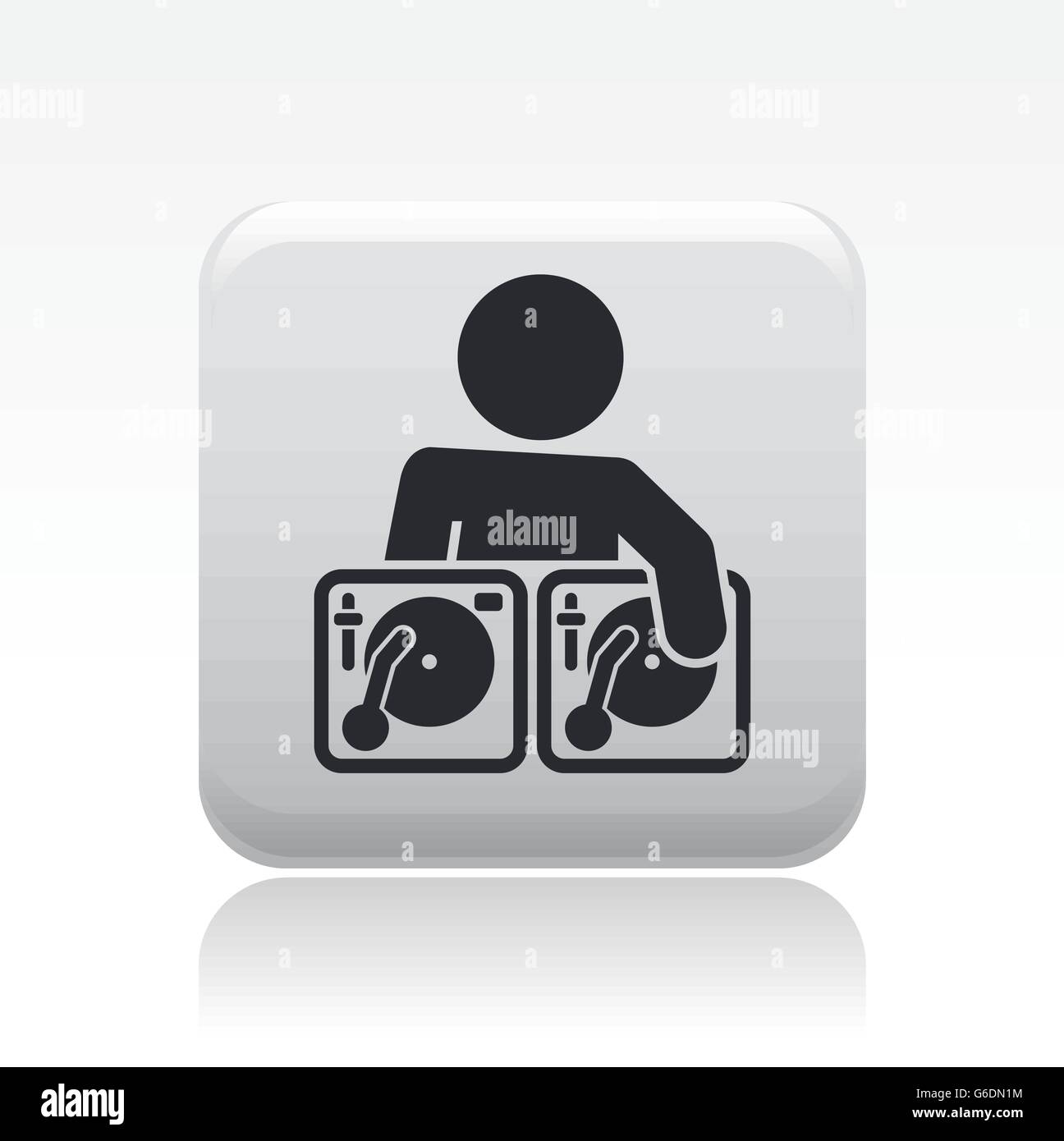 Vector illustration of single isolated dj icon Stock Vector Image & Art ...