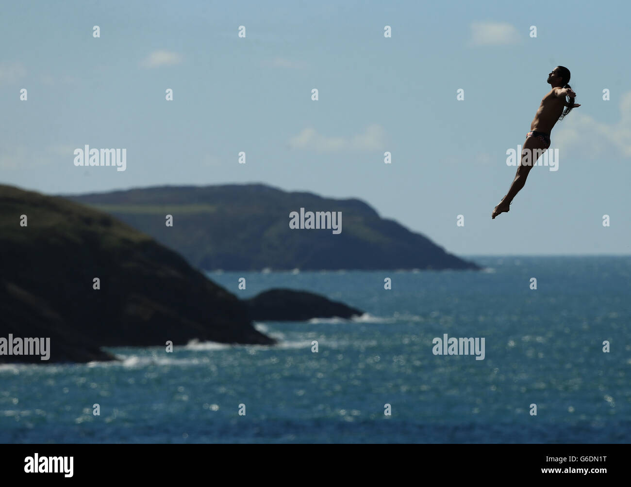 Red bull extreme cliff diving hi-res stock photography and images - Alamy