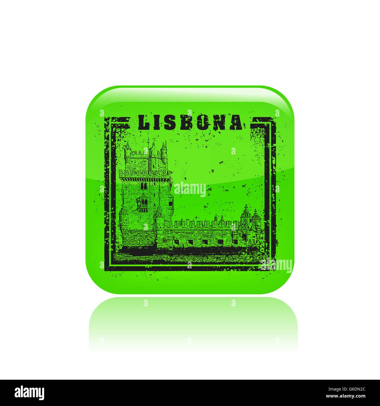 Vector illustration of single isolated Lisbona icon Stock Vector Image ...