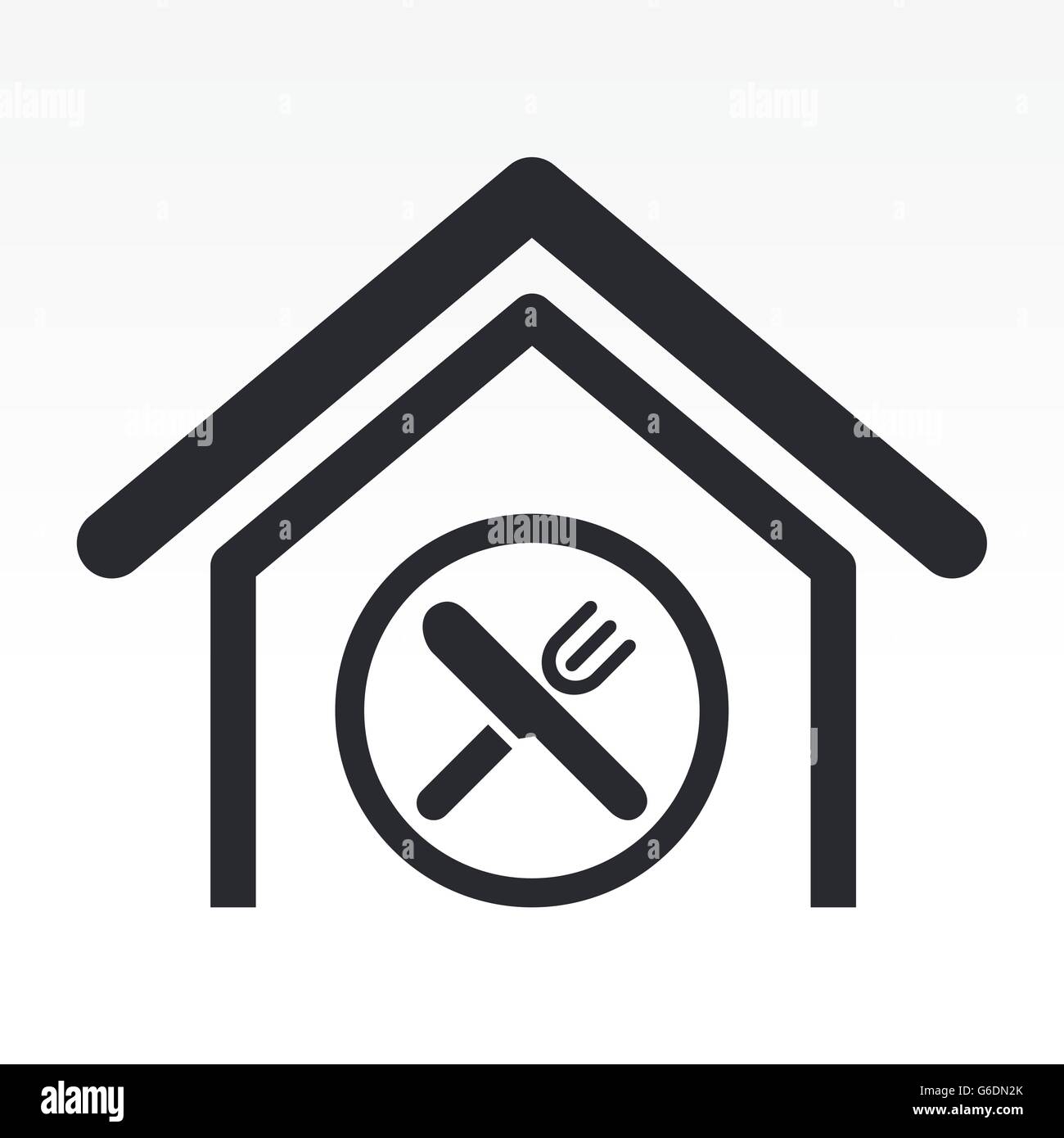 Vector illustration of single isolated restaurant icon Stock Vector ...