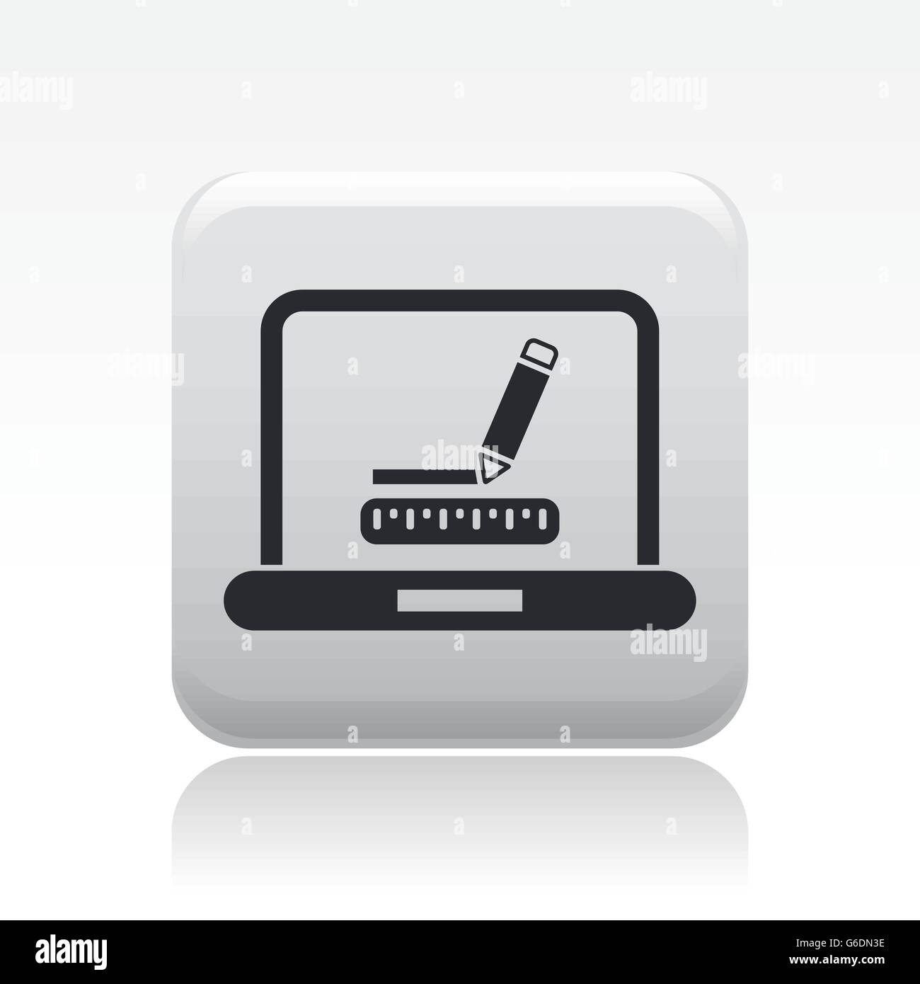 Vector illustration of single isolated computer design icon Stock ...