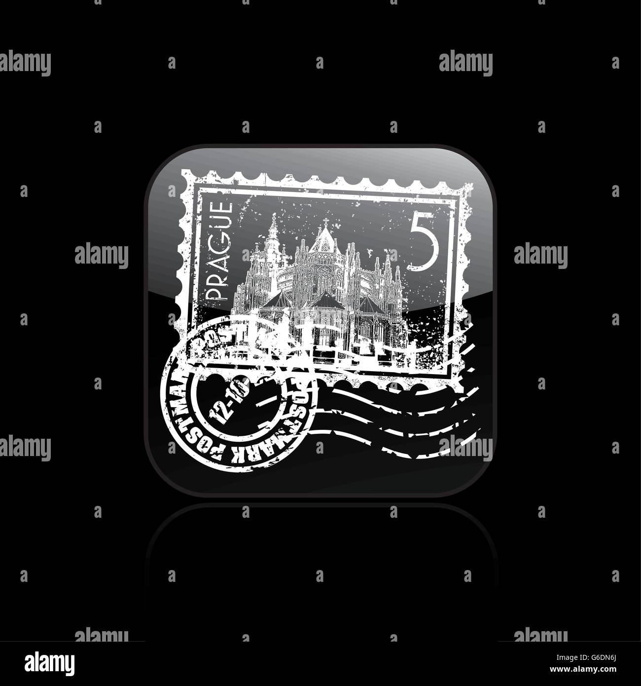 Vector illustration of single isolated Prague icon Stock Vector Image ...