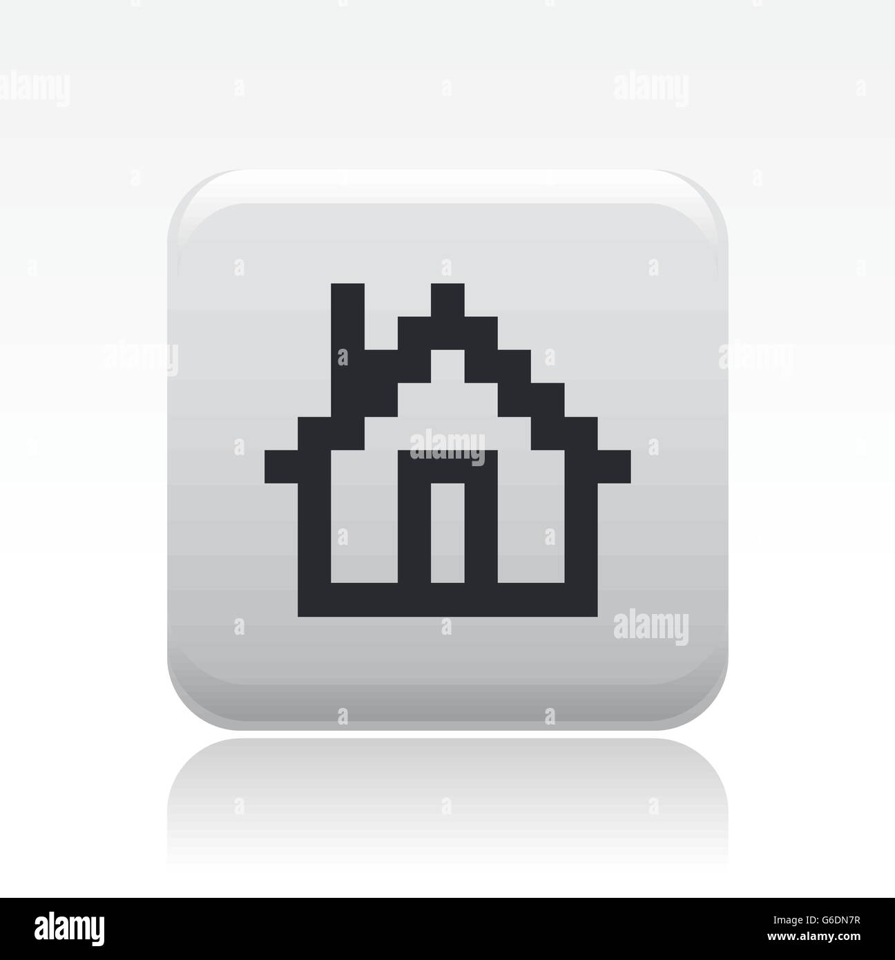Vector illustration of single isolated pixel home icon Stock Vector ...