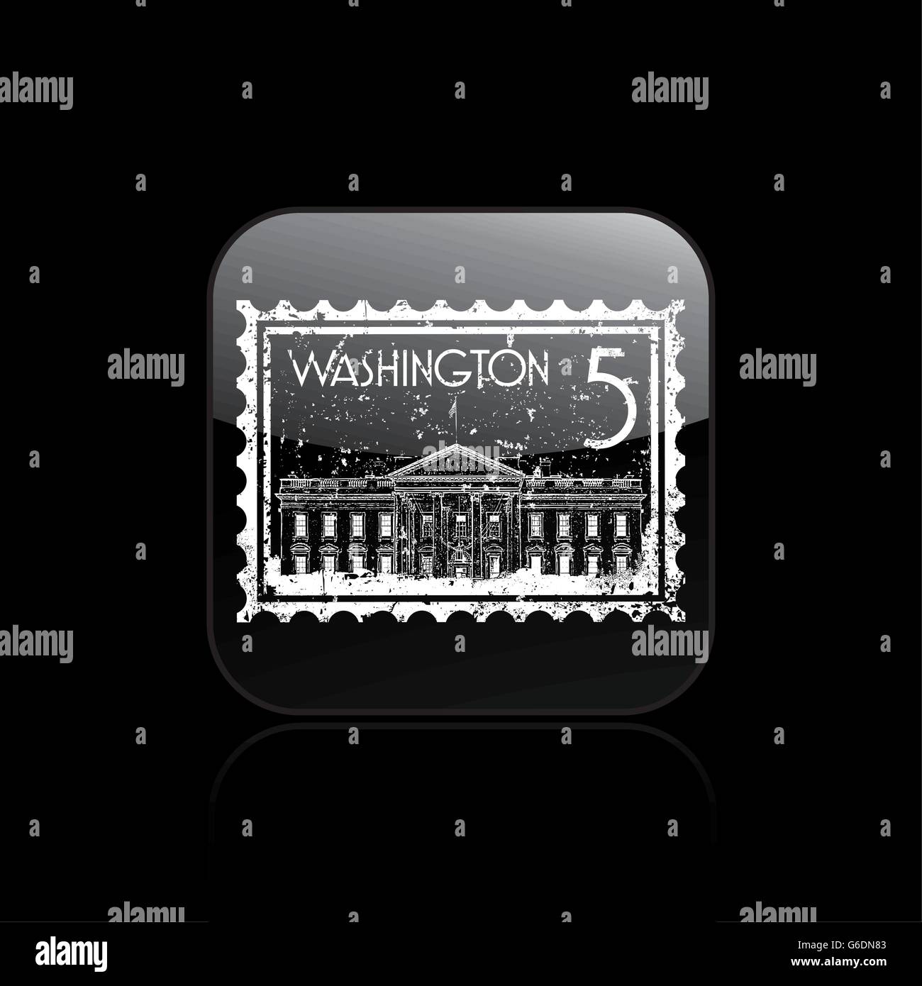Vector illustration of single isolated washington icon Stock Vector ...