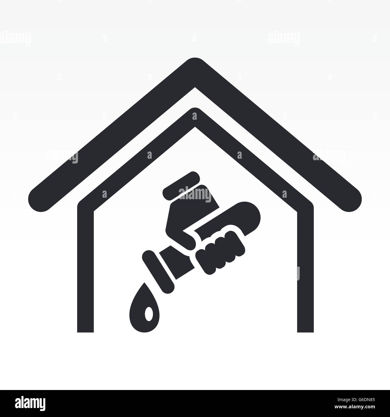 Vector illustration of single isolated home icon Stock Vector Image ...