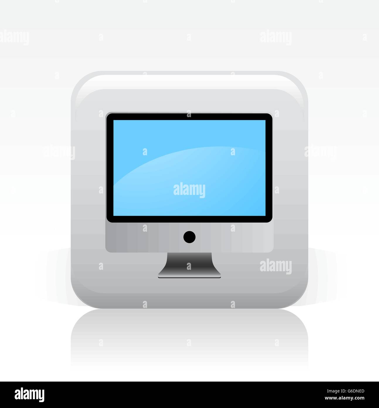 Vector illustration of single isolated computer icon Stock Vector Image ...