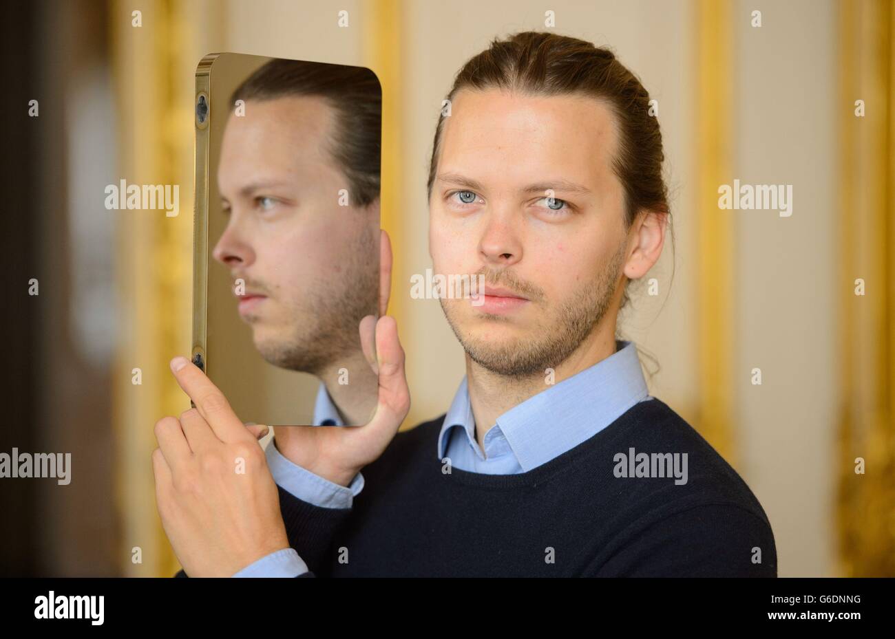 Designer Daniel Rybakken, winner of the Swarovski Emerging Talent award ...