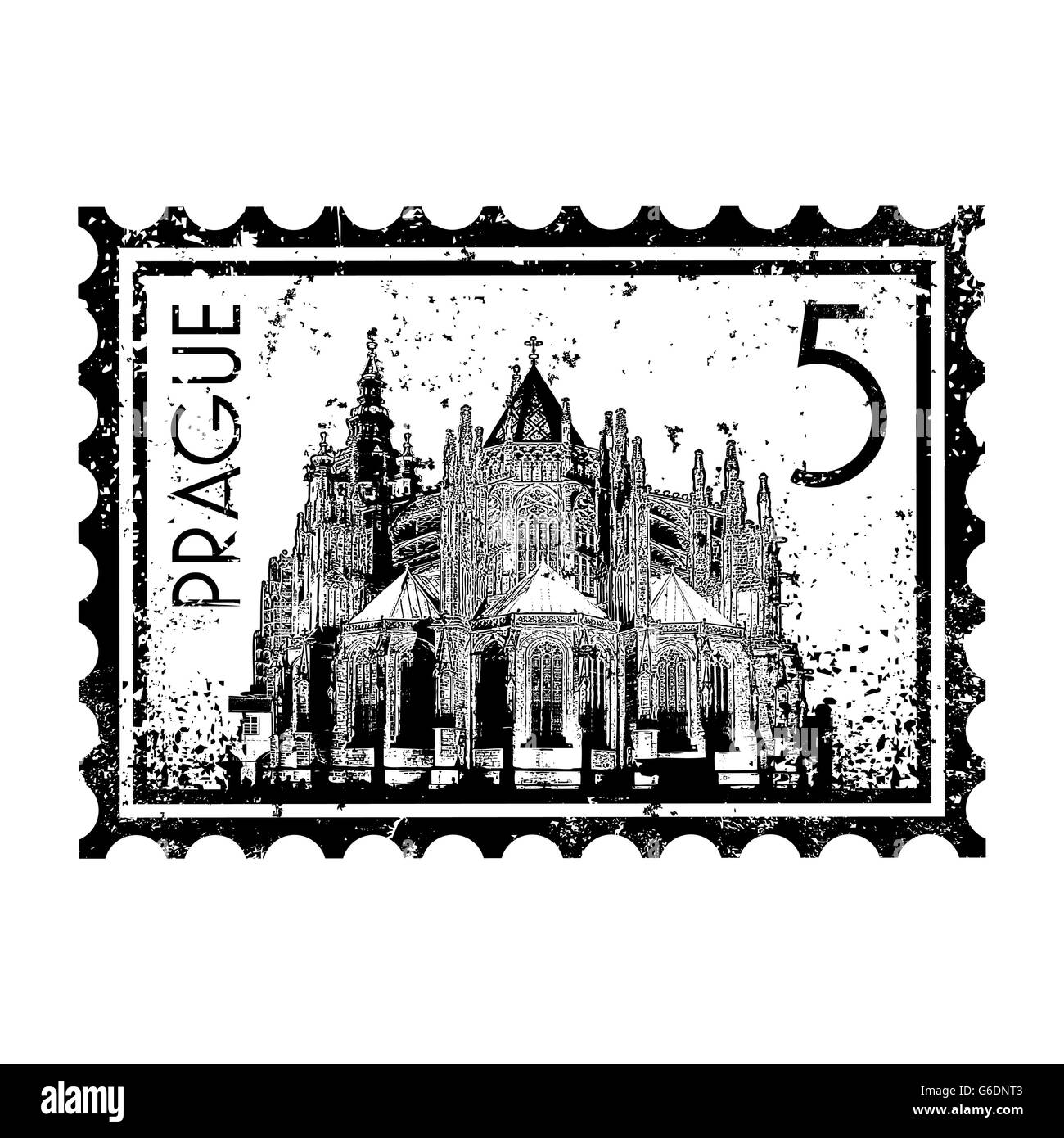 Vector illustration of single isolated Prague icon Stock Vector Image ...