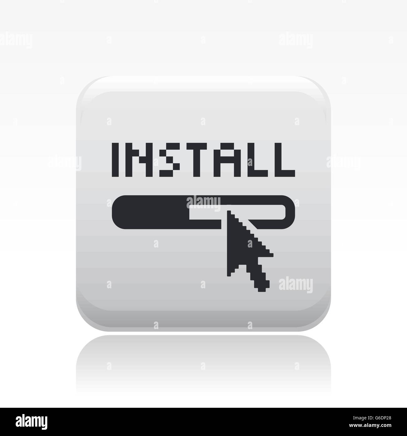 Vector illustration of single isolated install icon Stock Vector Image ...