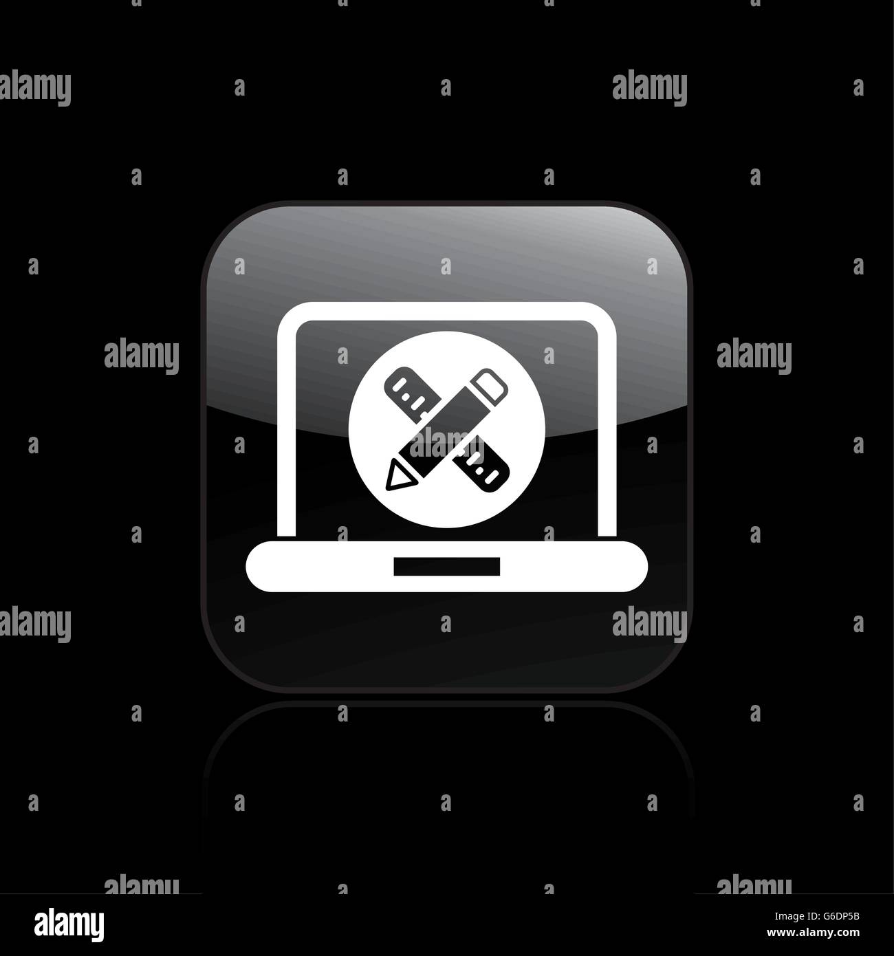 Vector illustration of single isolated computer design icon Stock ...