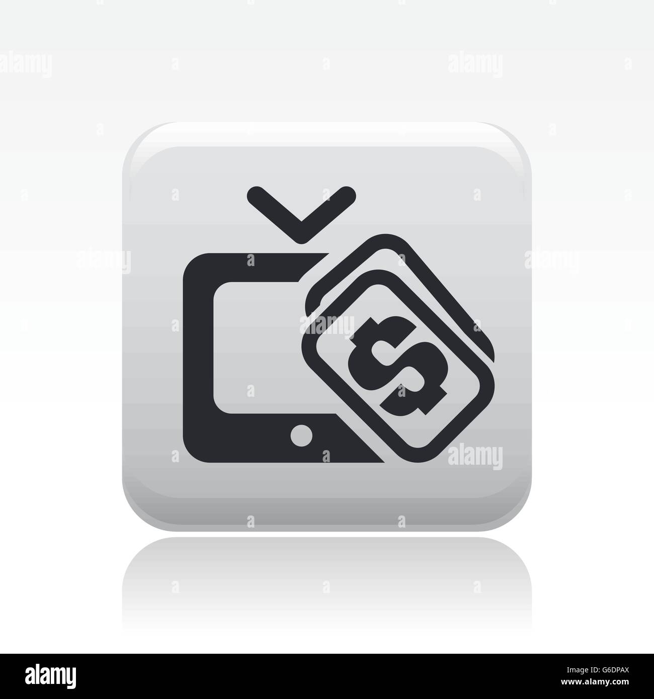 Vector illustration of single isolated pay tv icon Stock Vector Image ...