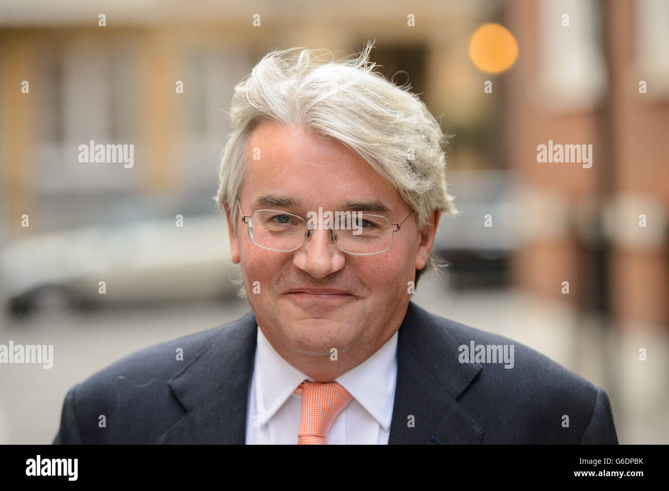 Conservative MP Andrew Mitchell in Westminster, central London Stock ...