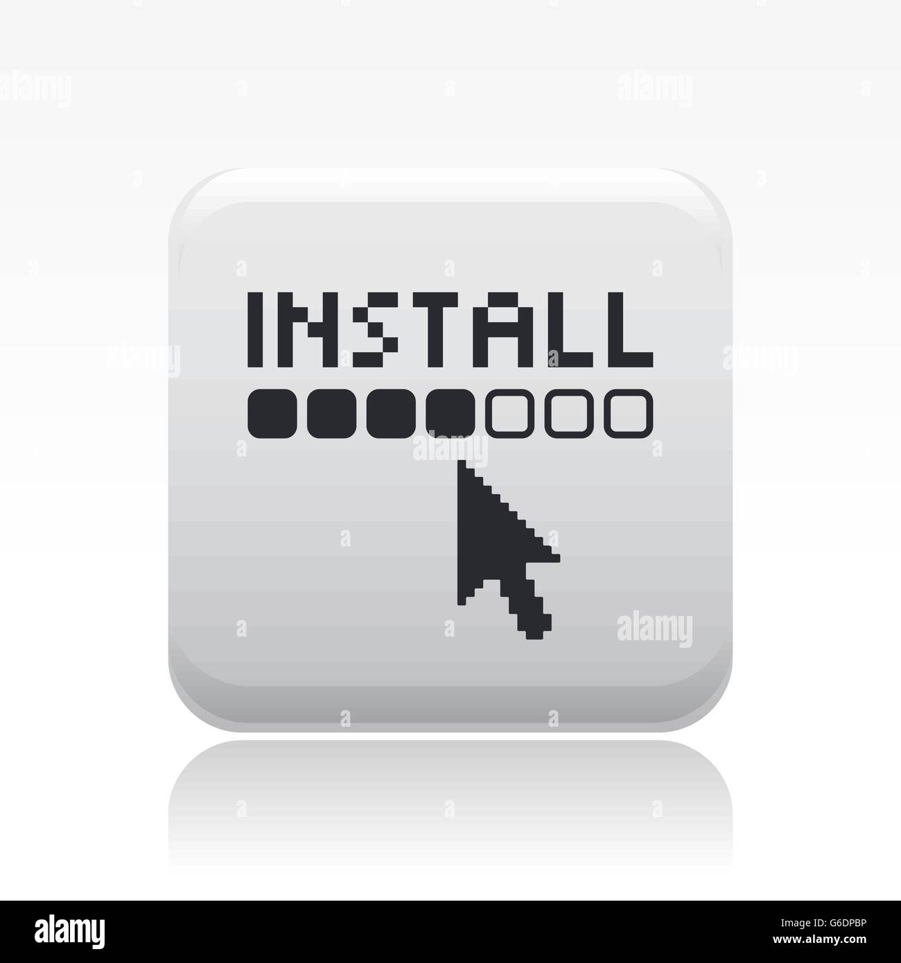 Vector illustration of single isolated install icon Stock Vector Image ...