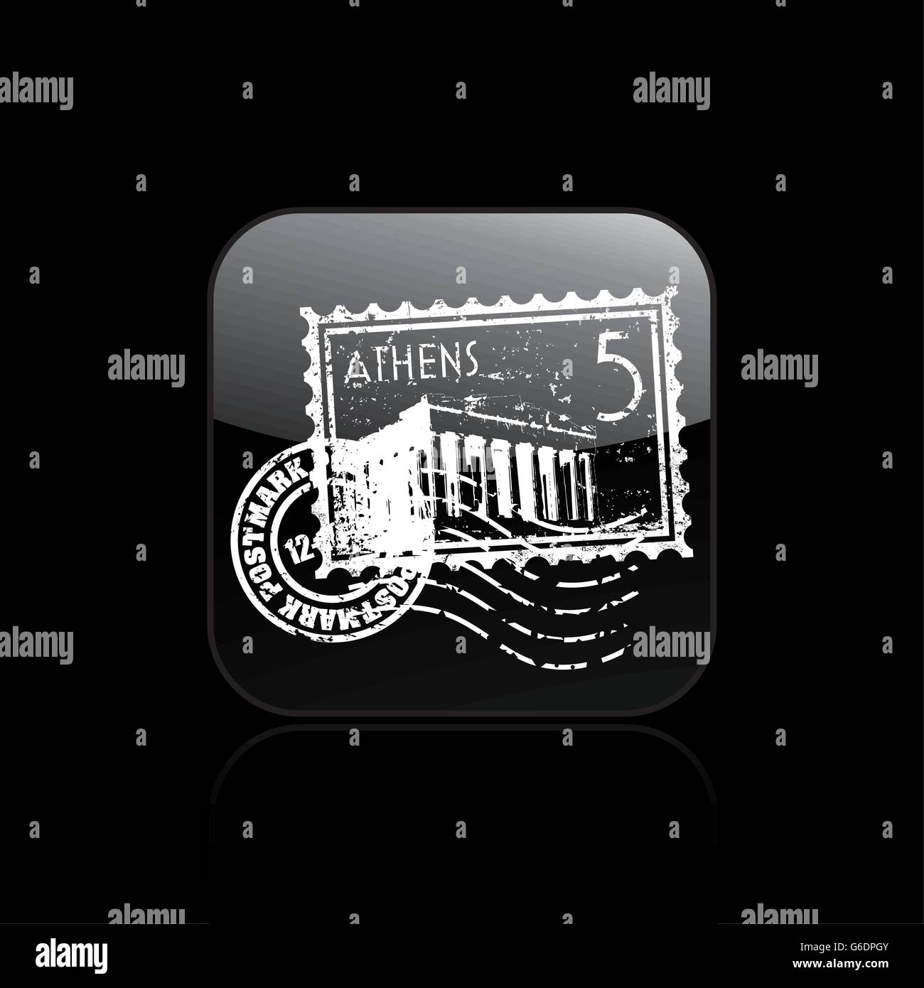 Vector illustration of single isolated Athens icon Stock Vector Image ...