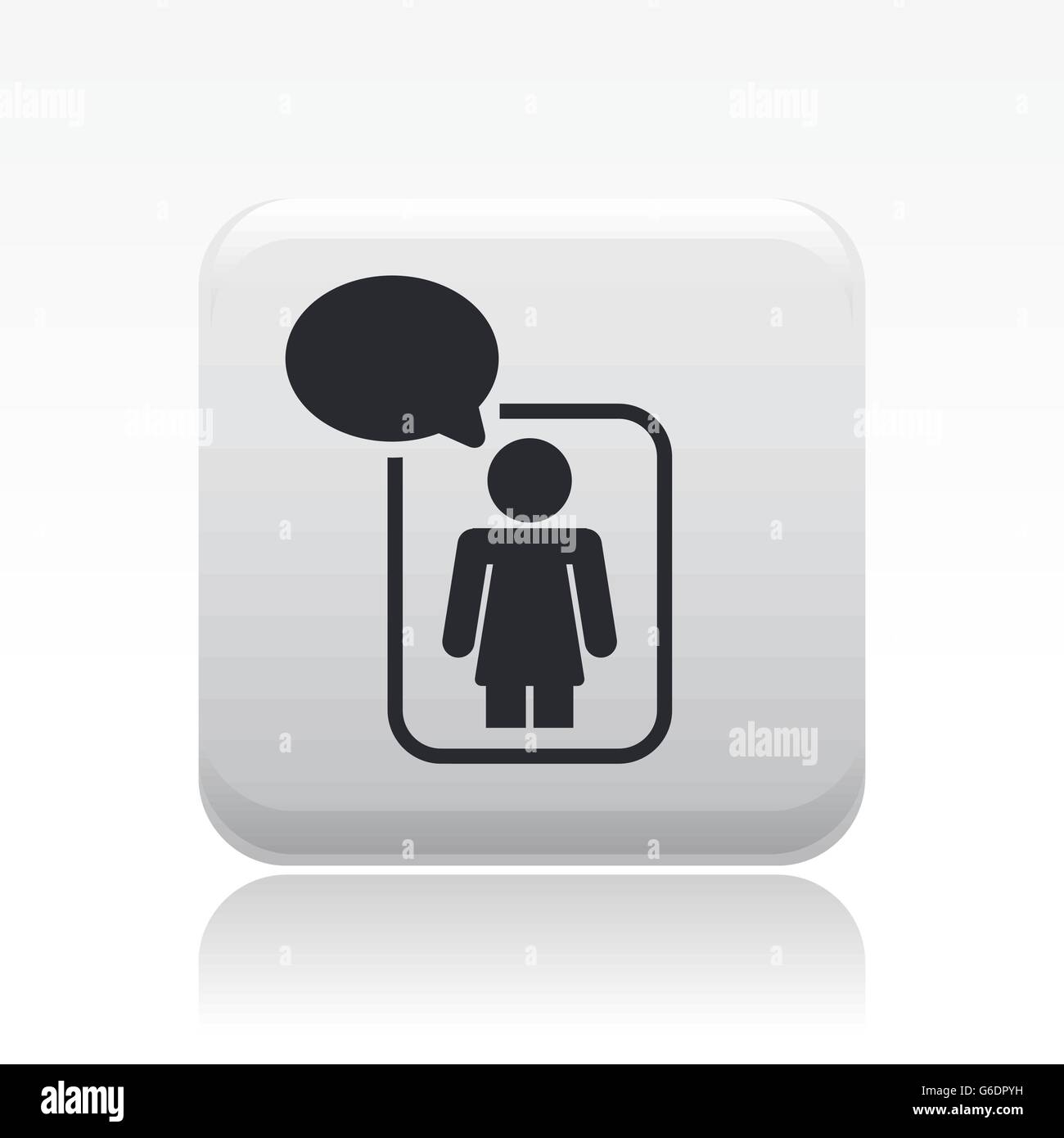 Vector illustration of single isolated chat girl icon Stock Vector ...