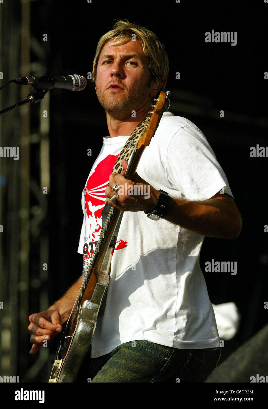 Feeder T in the Park. The lead singer of Feeder Grant Nicholas at T in ...