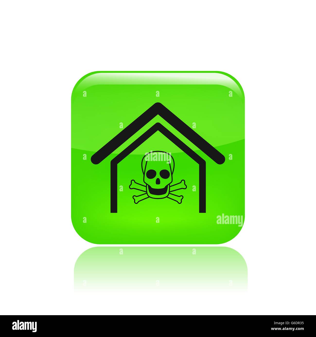 Vector illustration of single isolated dangerous home icon Stock Vector ...