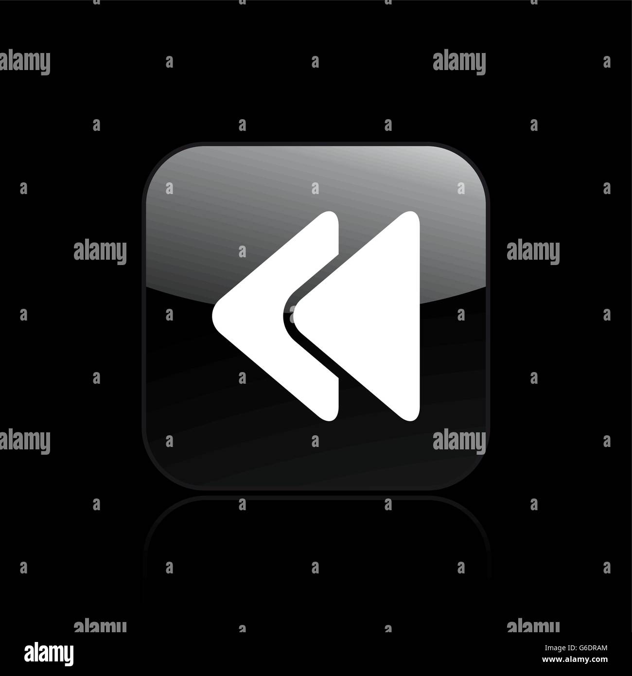 Vector illustration of single isolated rewind icon Stock Vector Image ...