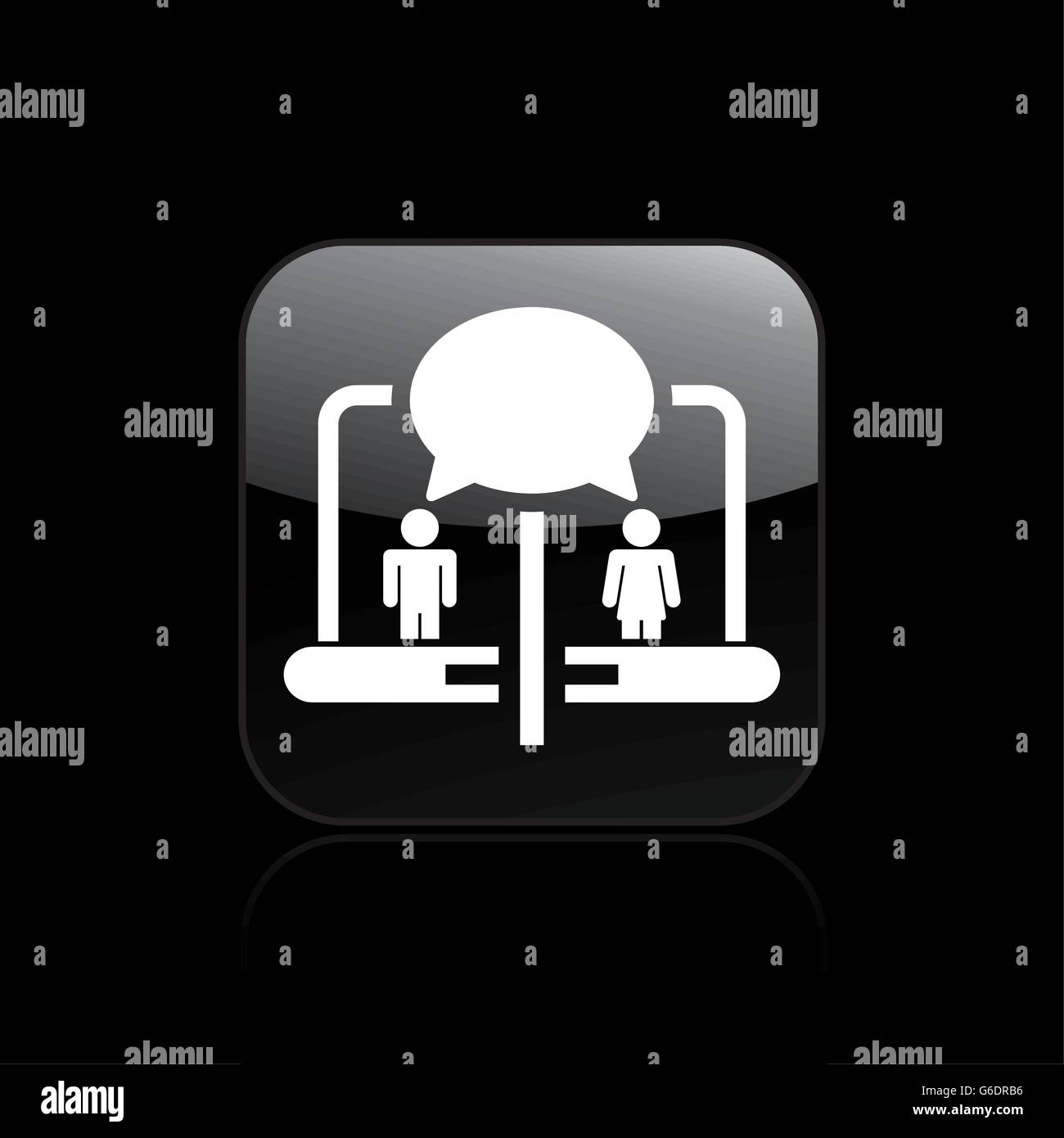 Vector illustration of single isolated chat icon Stock Vector Image ...