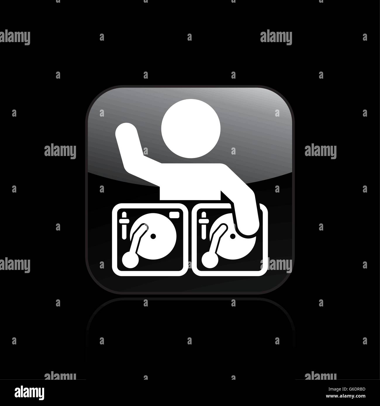 Vector illustration of single isolated dj icon Stock Vector Image & Art ...