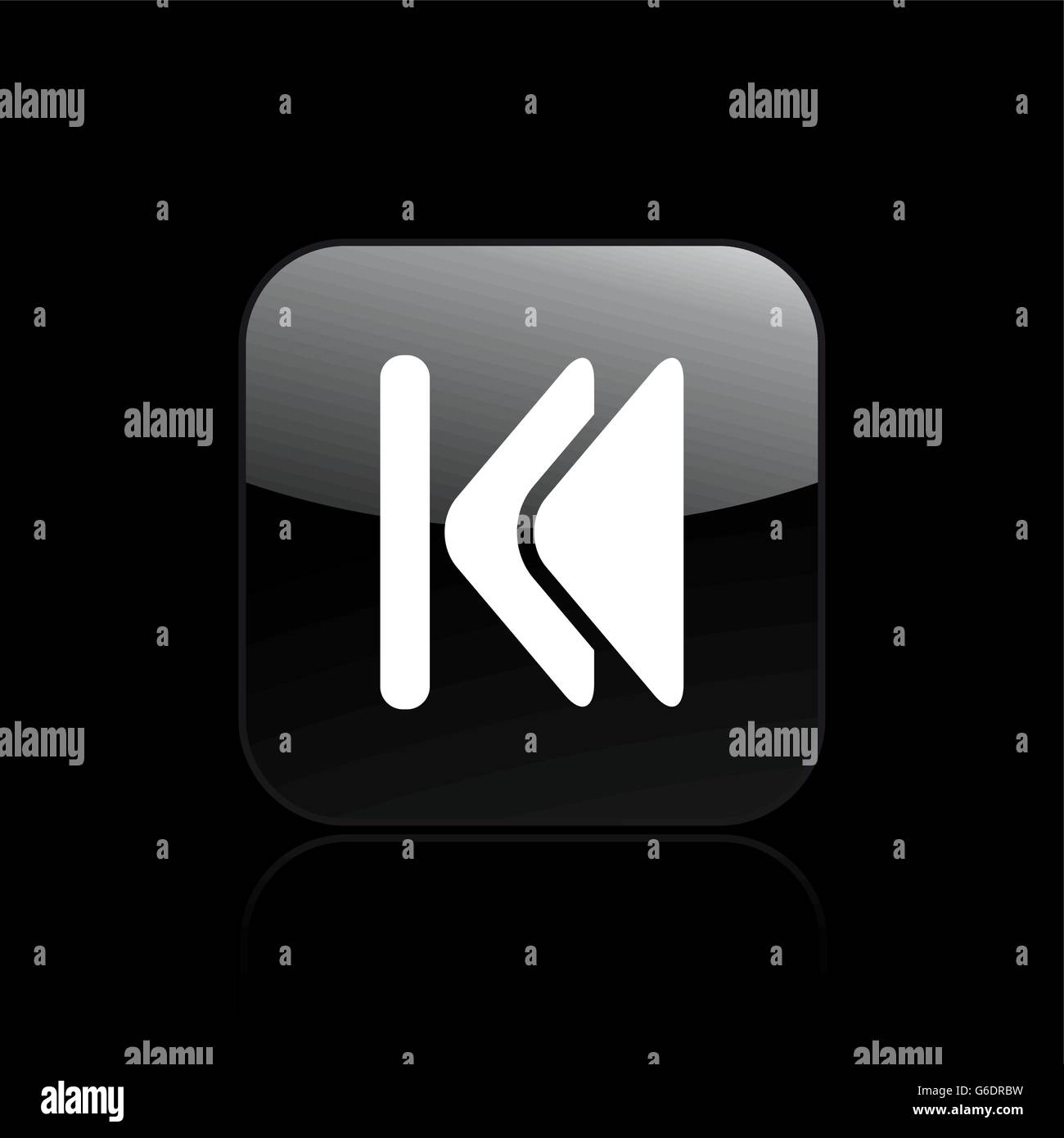 Vector illustration of single isolated rewind icon Stock Vector Image ...