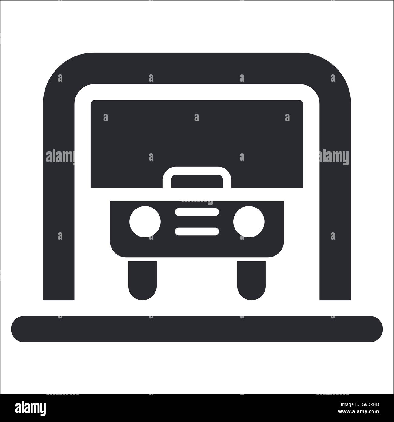 Vector illustration of single isolated garage icon Stock Vector Image ...