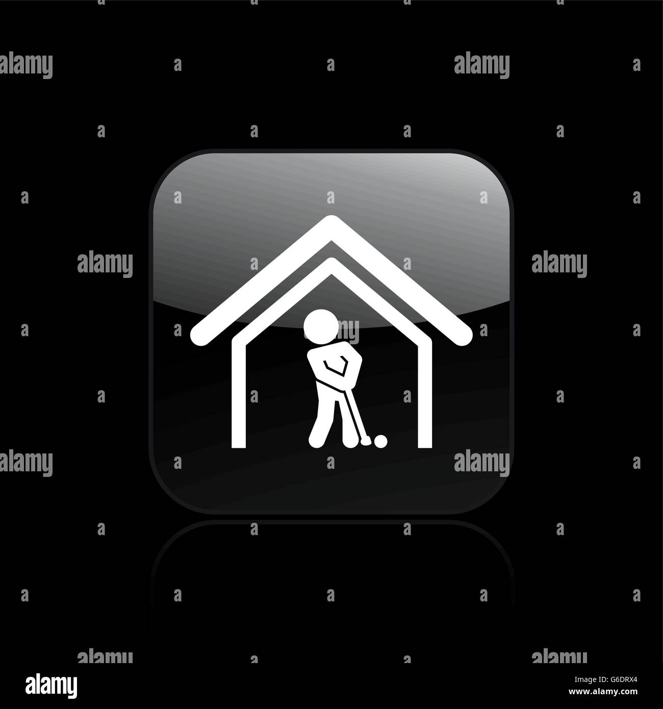 Vector illustration of single isolated golf player icon Stock Vector ...