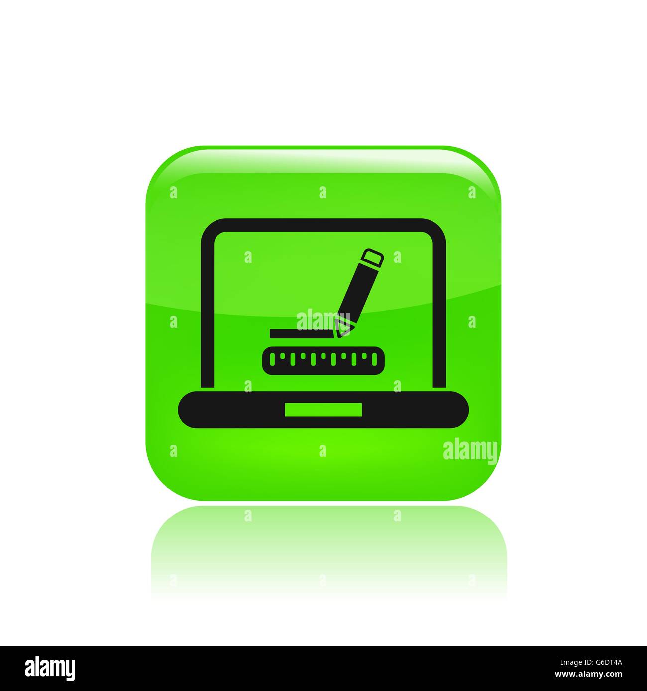 Vector illustration of single isolated computer design icon Stock ...