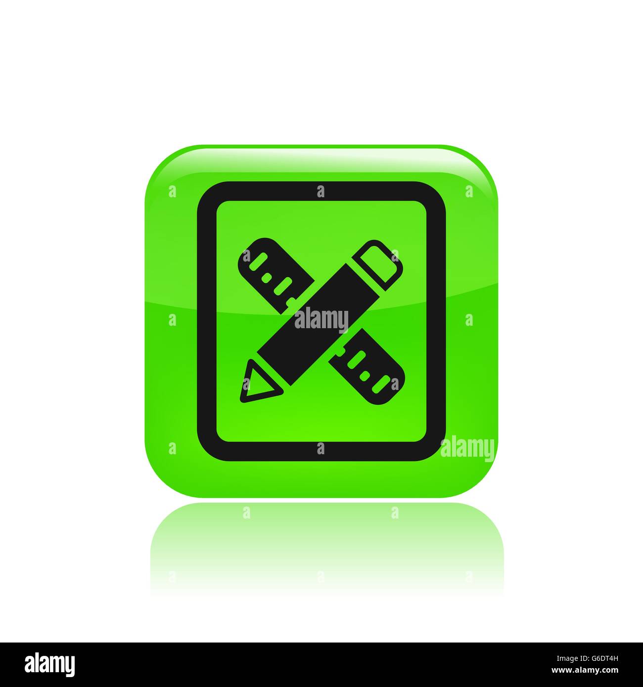 Vector illustration of single isolated design pencil icon Stock Vector ...