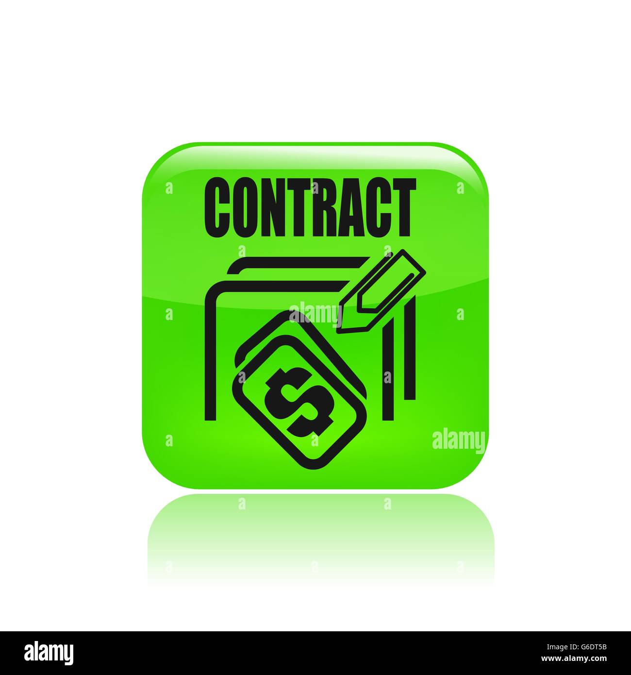 Vector illustration of single isolated contract price icon Stock Vector ...