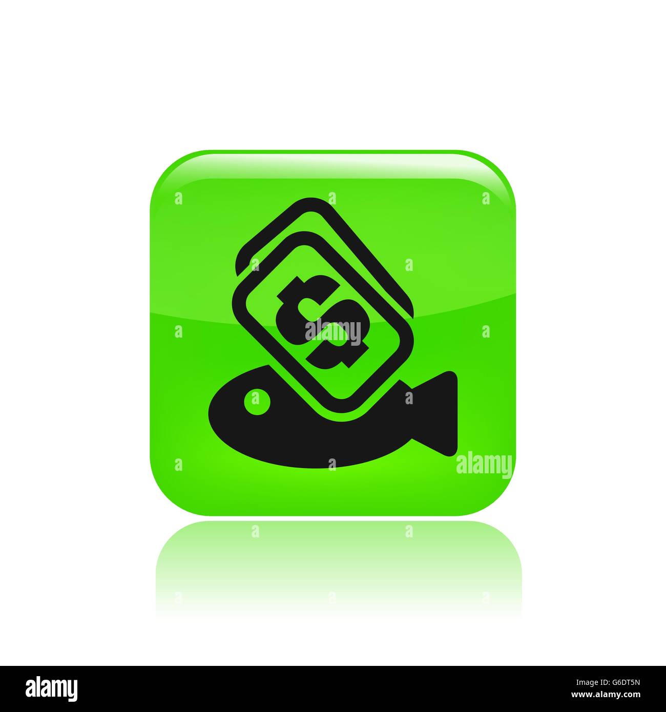 Vector illustration of single isolated fish price icon Stock Vector ...