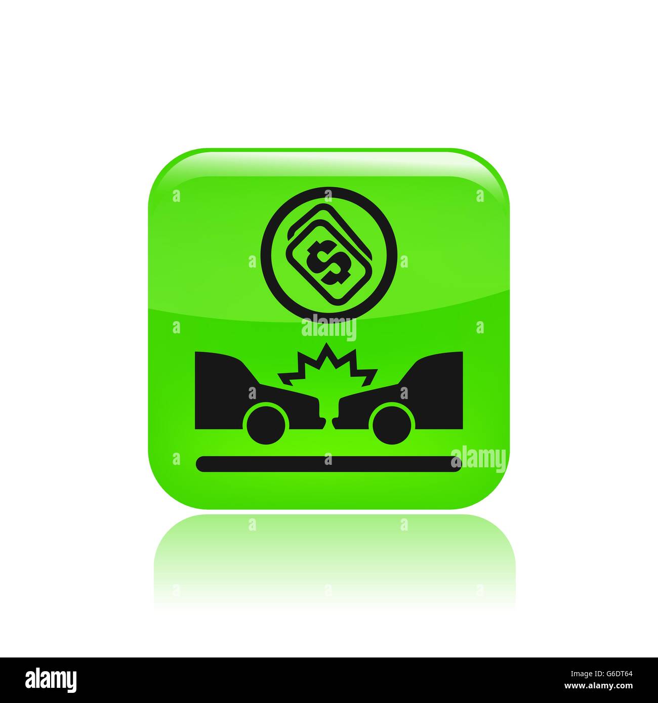 Vector illustration of single isolated crash cost icon Stock Vector ...