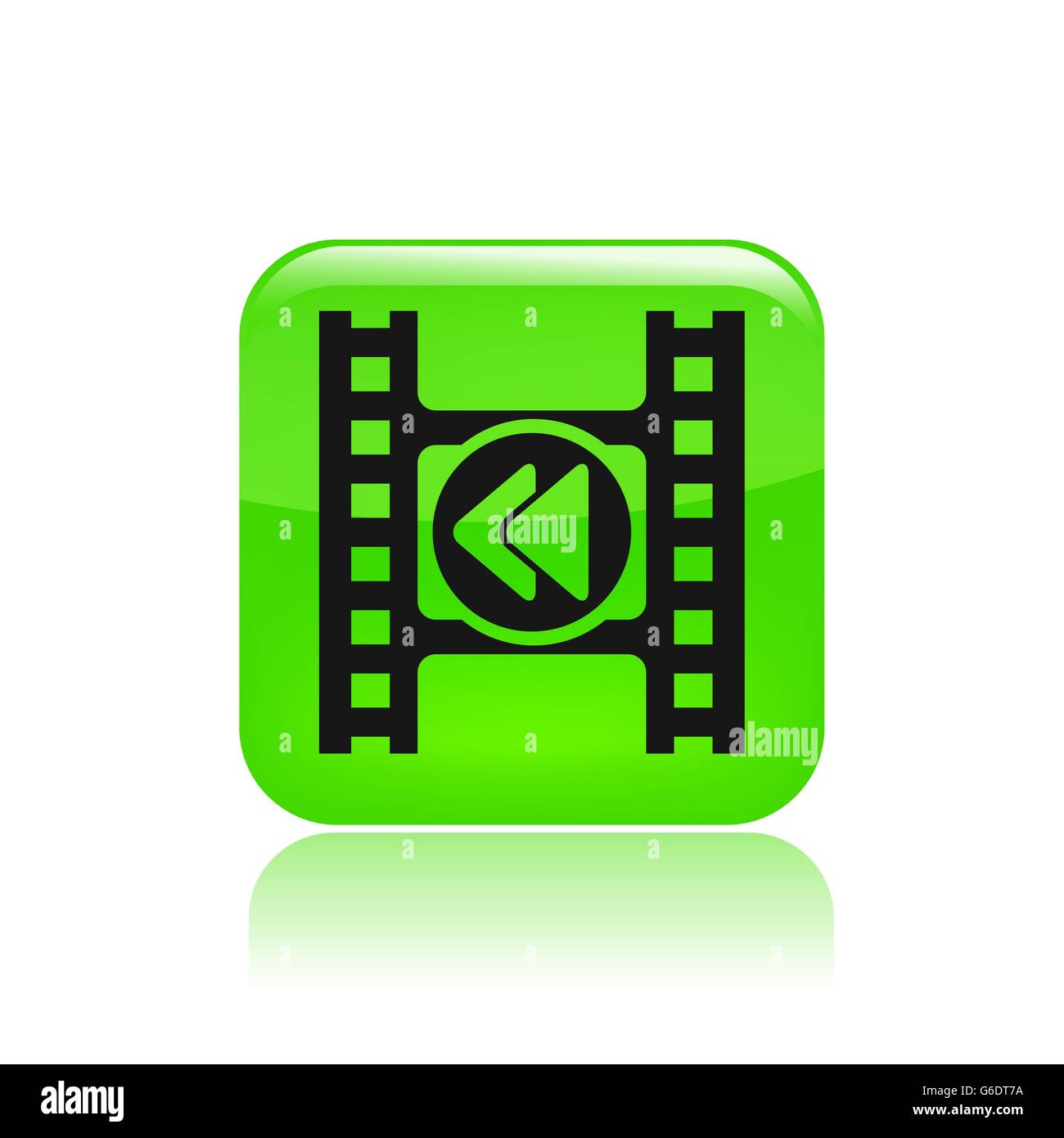 Vector illustration of single isolated rewind icon Stock Vector Image ...