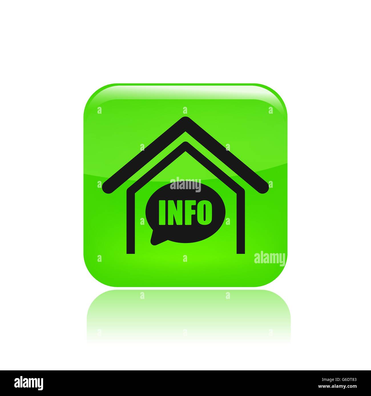 Vector illustration of single isolated home info icon Stock Vector ...
