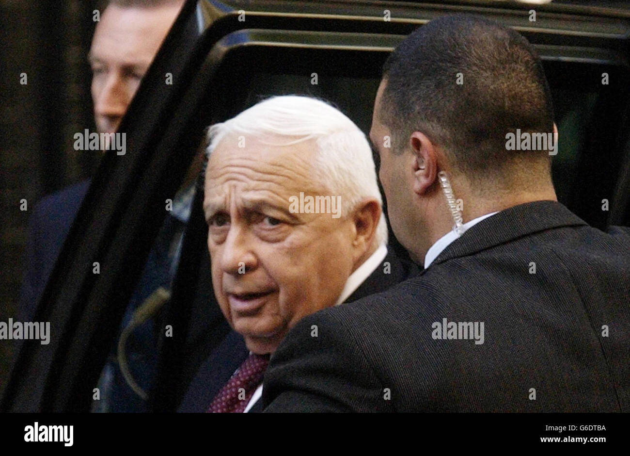 Israeli Prime Minister, Ariel Sharon arrives in Downing Street, London ...