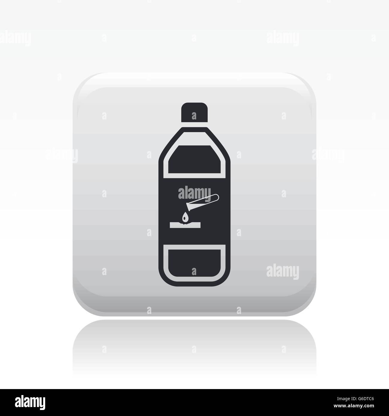 Vector illustration of single isolated dangerous bottle icon Stock ...