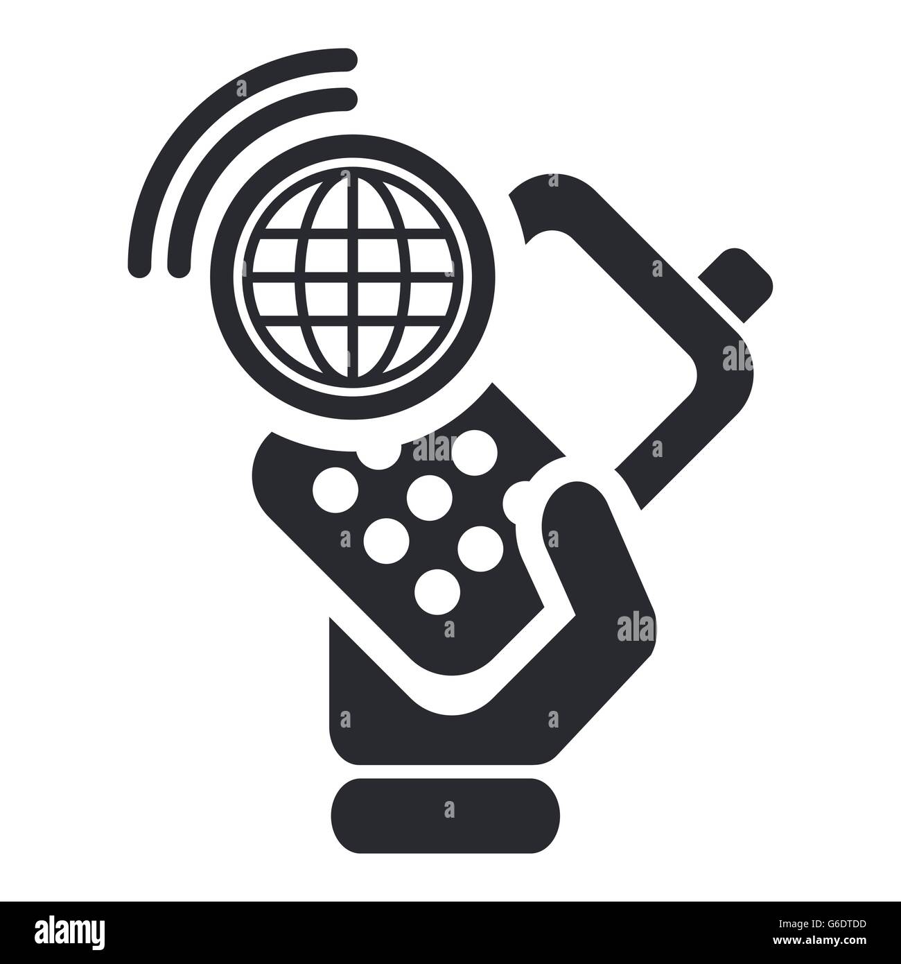 Vector illustration of single isolated smartphone connection icon Stock ...