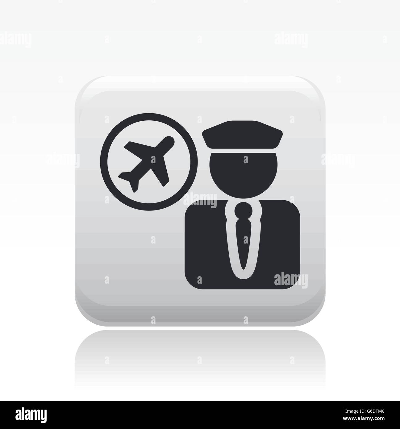 Vector illustration of single isolated pilot icon Stock Vector Image ...