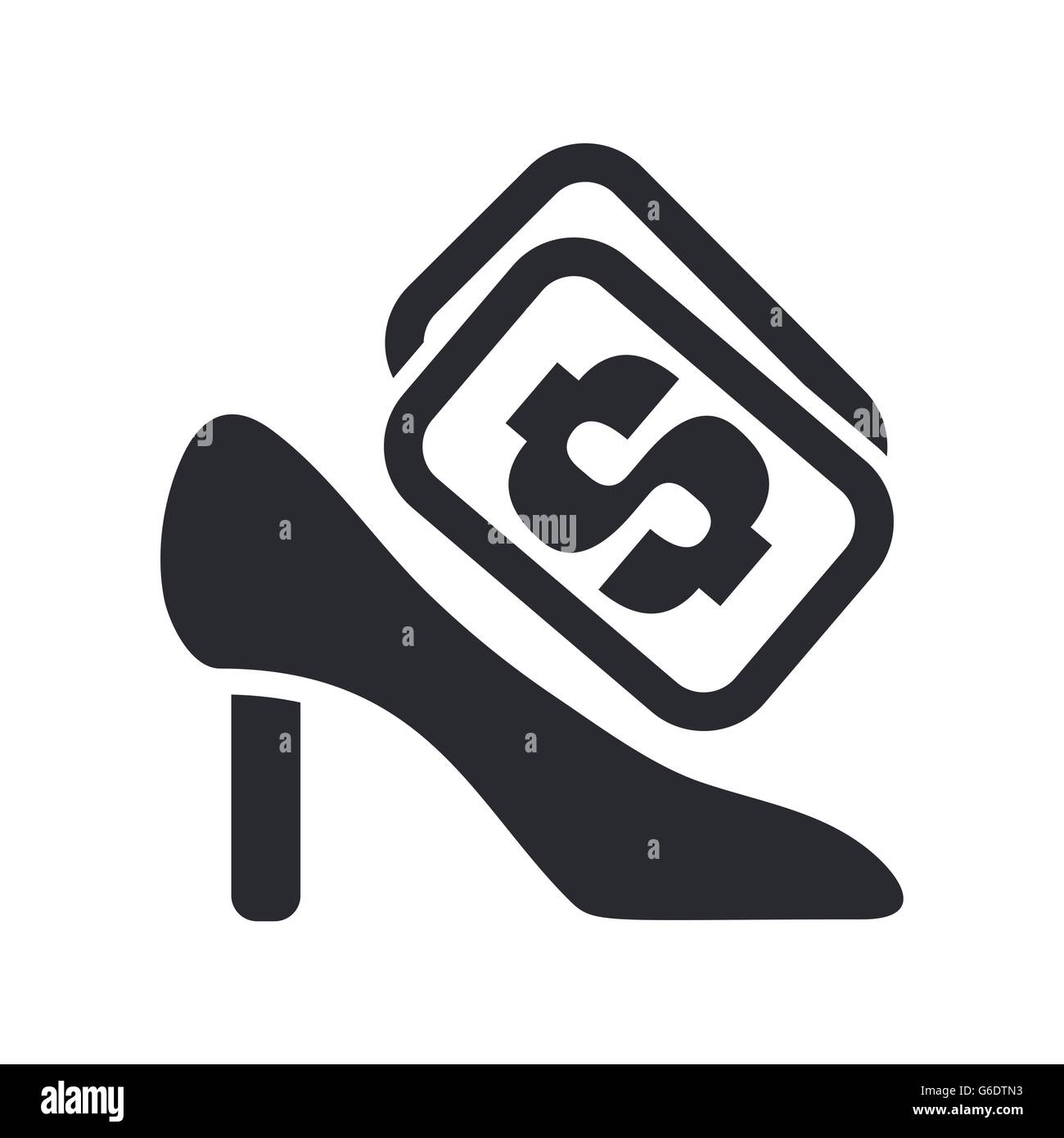 Vector illustration of single isolated shoe price icon Stock Vector ...