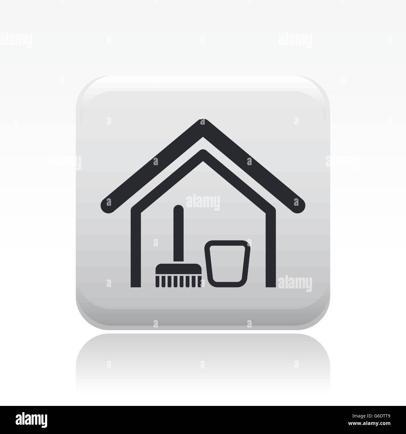 Vector illustration of single isolated home clean icon Stock Vector ...