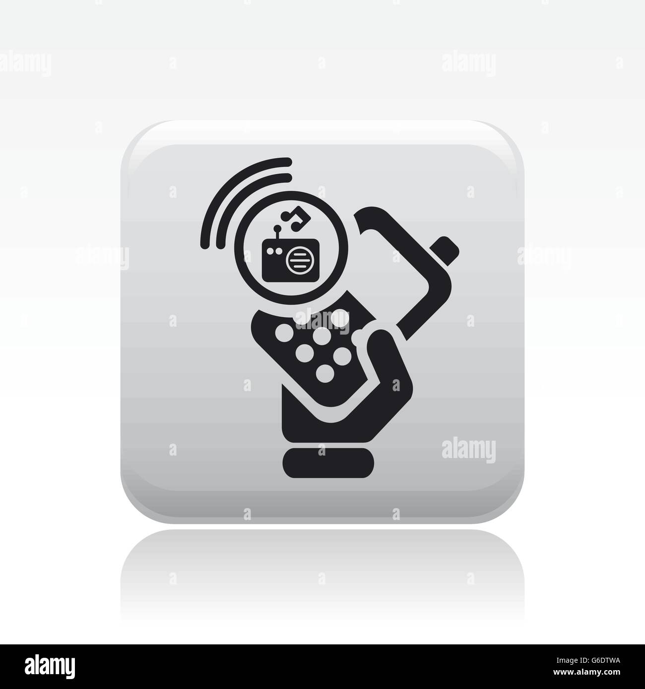 Vector illustration of single isolated phone radio icon Stock Vector ...
