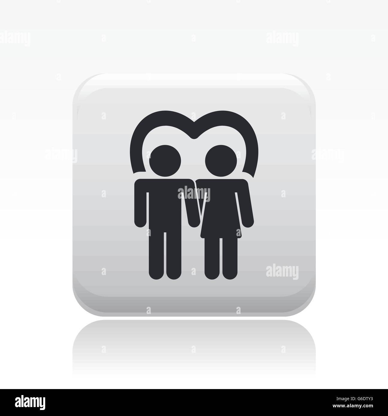 Vector illustration of single isolated couple icon Stock Vector Image ...
