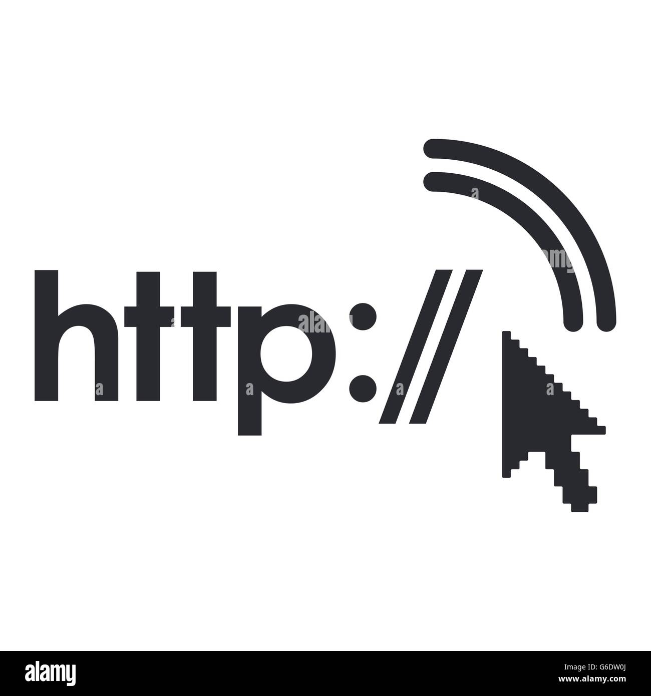 Vector illustration of single isolated http icon Stock Vector Image ...