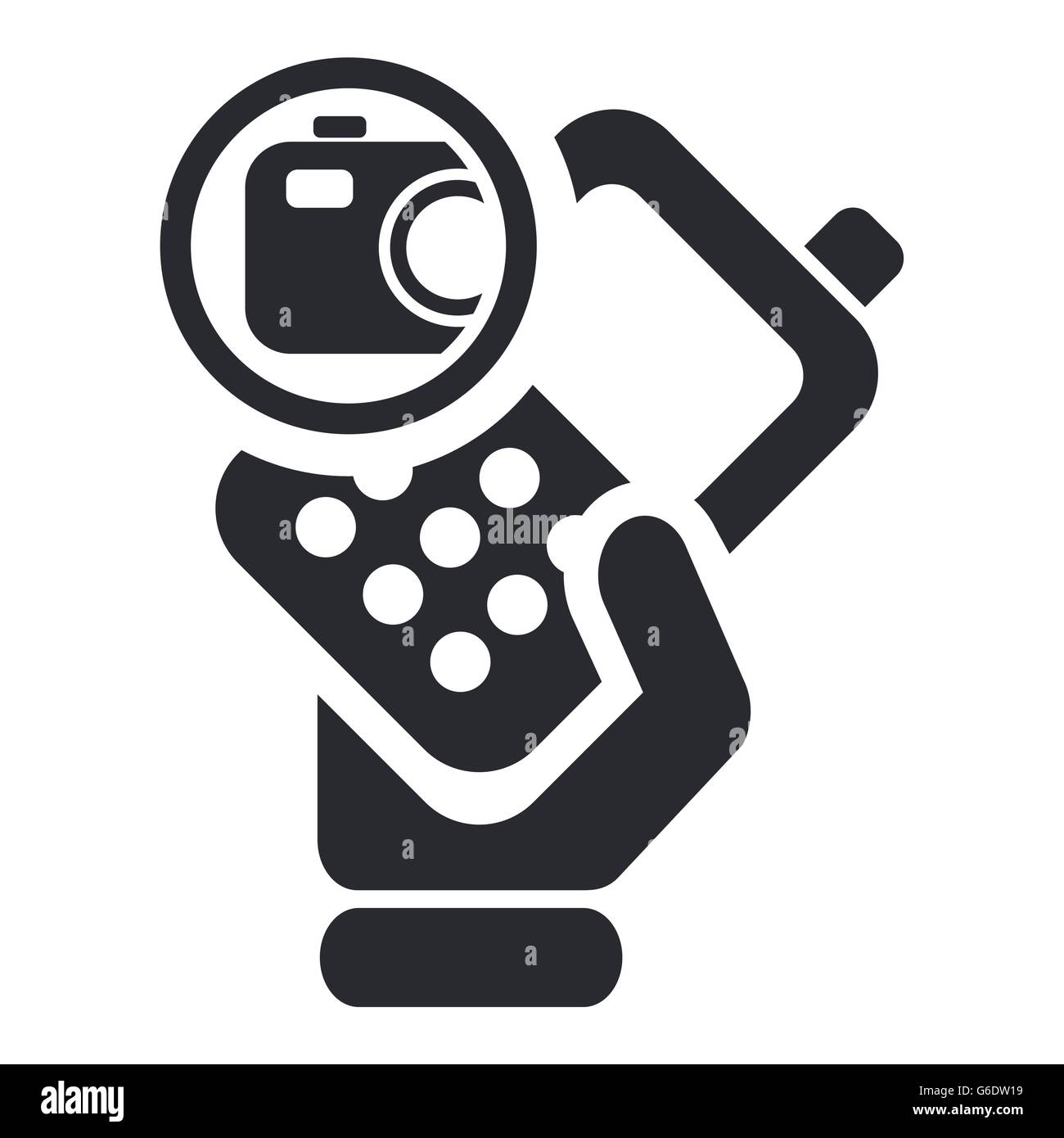 Vector illustration of single isolated camera phone icon Stock Vector ...